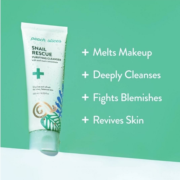 peach slices | Skincare | Peach Slices Snail Rescue Purifying Cleanser ...